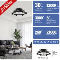 China Bedroom Industrial Easy To Install Flush Mount Ceiling Fan With Light for sale