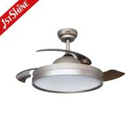 China Modern 35W LED Retractable Ceiling Fan Light Dimmable ABS Blades for sale