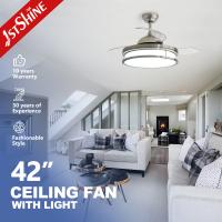 China 42 Inch Invisible Ceiling Fan With Dimmable Led Light 3 Pc Blades Indoor Bedroom for sale
