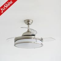 China 42 Inch Invisible Ceiling Fan With Dimmable Led Light 3 Pc Blades Indoor Bedroom for sale