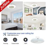 China Smart App Control 20 Inch Flush Mount LED Ceiling Fan For Bedroom for sale
