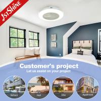 China Smart App Control 20 Inch Flush Mount LED Ceiling Fan For Bedroom for sale