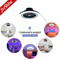 China 23 Inch Bladeless Ceiling Fan with DC Motor RGB Light and Remote Control for Bedroom for sale