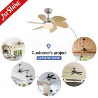 China 30 Inch Traditional Indoor LED Ceiling Fan Remote Control 6 Speed DC Motor for sale
