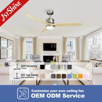 China Stable Illumination Energy Efficient Ceiling Fans Multi Color Wooden Blades for sale