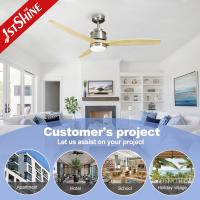 China Stable Illumination Energy Efficient Ceiling Fans Multi Color Wooden Blades for sale