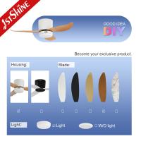 China Low Ceiling Room Small LED Ceiling Fan With Plastic Blades And Remote Control for sale