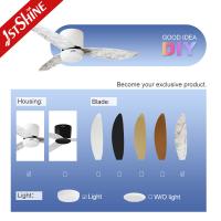 China 3 ABS Blades Decorative Low Floor Flush Mount Ceiling Fan With Light for sale