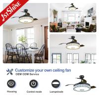 China Ultra Quiet Music Invisible Ceiling Fan Chandelier Remote Control for sale