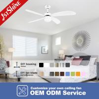 China 230V Plywood Blade LED Ceiling Fan With 6 Speeds Remote Control for sale