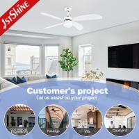 China 230V Plywood Blade LED Ceiling Fan With 6 Speeds Remote Control for sale