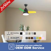 China Bedroom Brushless Dimmable LED Ceiling Fan With Remote RoHS Certification for sale