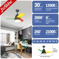 China Bedroom Brushless Dimmable LED Ceiling Fan With Remote RoHS Certification for sale
