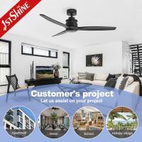 China Energy Saving And Low Noise DC Motor Solid Wood Ceiling Fan 52