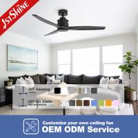 China Energy Saving And Low Noise DC Motor Solid Wood Ceiling Fan 52