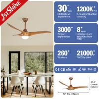China Plastic Blade Inverter 60W Electric Ceiling Fan Indoor Decorative Lighting for sale