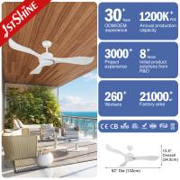 China RPM Natural Wind Black Plastic Ceiling Fan 52'' For Indoor Outdoor for sale