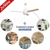 China 50W Indoor Remote Control Modern LED Ceiling Fan With 3 MDF Blades for sale