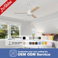 China 50W Indoor Remote Control Modern LED Ceiling Fan With 3 MDF Blades for sale