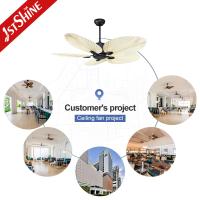 China 1stshine Decorative Ceiling Fan Villa Exotic Malaysia 5 Palm Blades for sale