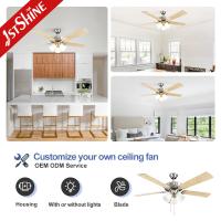China Metal Classic AC Motor Ceiling Fan With Light 5 Plywood Blades for sale