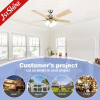 China Metal Classic AC Motor Ceiling Fan With Light 5 Plywood Blades for sale
