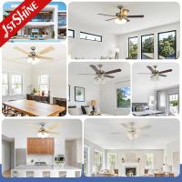 China Metal Classic AC Motor Ceiling Fan With Light 5 Plywood Blades for sale