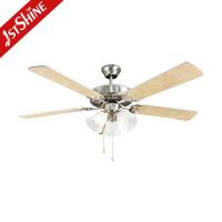 China Metal Classic AC Motor Ceiling Fan With Light 5 Plywood Blades for sale