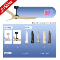 China Remote Control 220v 3 Blade Ceiling Fan With Led Light 6 Speed for sale