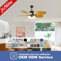China Silent Motor Remote Control Classic Ceiling Fans With Light Five Blades for sale