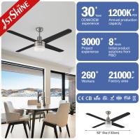 China SAA 52in 110V Modern LED Ceiling Fan With Metal Blades for sale
