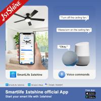 China Adjustable 6-Speed Choice LED Ceiling Fan with APP Smart Control and Dimmable Light for sale