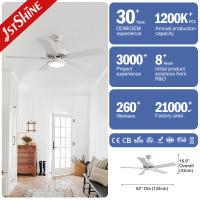 China Pull Chain Style CE Quiet Decorative Ceiling Fans 52 Inch For Home for sale