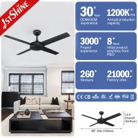 China 35 Watt Metal Blade Ceiling Fan Energy Saving Silent Decorative for sale
