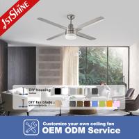 China 110V Iron Blades Dimmable Ceiling Fan 52 Inch With AC Motor for sale