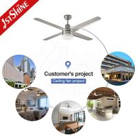 China 110V Iron Blades Dimmable Ceiling Fan 52 Inch With AC Motor for sale