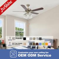 China Remote Control 52 Inch Decorative Farmhouse Ceiling Fan With 5 Lights for sale
