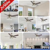 China Remote Control 52 Inch Decorative Farmhouse Ceiling Fan With 5 Lights for sale