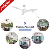 China Waterproof Outdoor Ceiling Fan with 3 Plastic Blades and White LED Light for sale