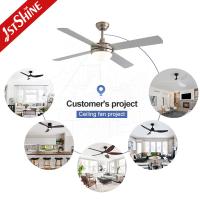 China Convenient Modern Ceiling Fan Light With 4 Mdf Blades Ac Motor for Hotels for sale
