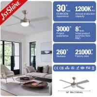 China Convenient Modern Ceiling Fan Light With 4 Mdf Blades Ac Motor for Hotels for sale