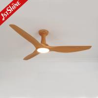 China Flush Mount Commercial Ceiling Fan With Multi-Color Light and Remote Control Powered by DC Motor for sale