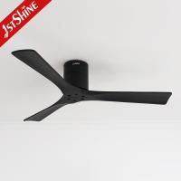 China DC Motor 3-Blade Wooden Ceiling Fan with Remote Control in Modern Black Finish for sale