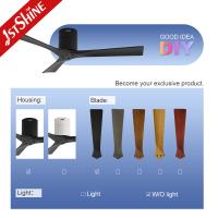 China DC Motor 3-Blade Wooden Ceiling Fan with Remote Control in Modern Black Finish for sale