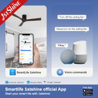 China Walnut Wooden Ceiling Fan With Remote Control Energy-Saving High Speed for sale