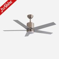 China 52-Inch Satin Nickel Ceiling Fan With 5 MDF Blade DC Motor for sale