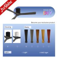 China Dark Wood 52 Inch Ceiling Fan With DC Motor Quiet High-Speed for sale