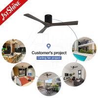 China Dark Wood 52 Inch Ceiling Fan With DC Motor Quiet High-Speed for sale