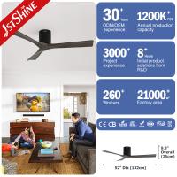 China Dark Wood 52 Inch Ceiling Fan With DC Motor Quiet High-Speed for sale
