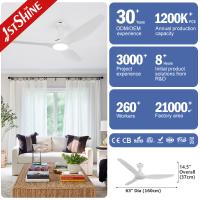 China Energy Saving White/Black Ceiling Fan With Dimmable Light Remote Control DC Motor Speed 6 Speeds Choice for sale